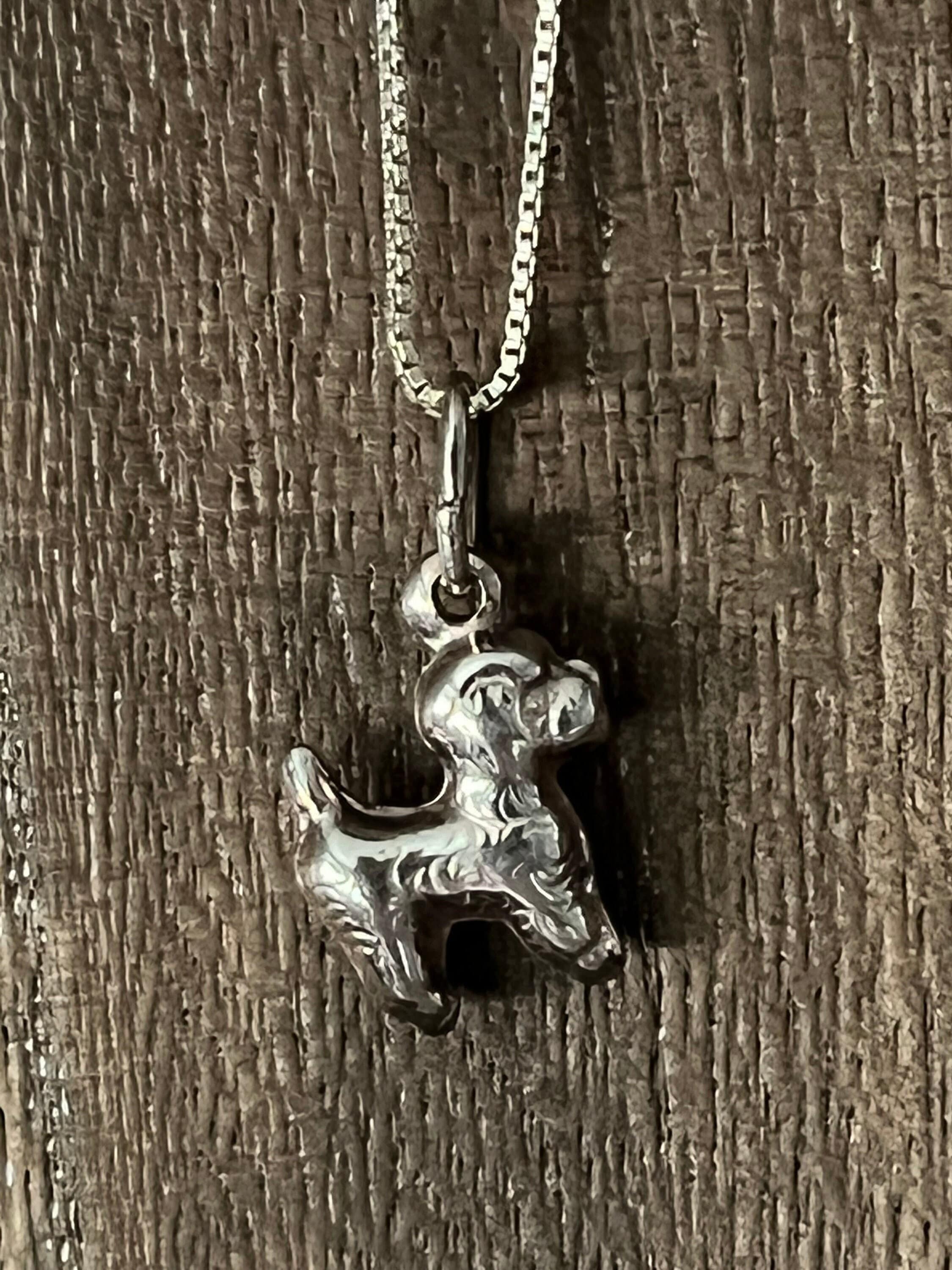Dog Lover Charm Pendant Necklace 925 Sterling Silver Animal - Etsy