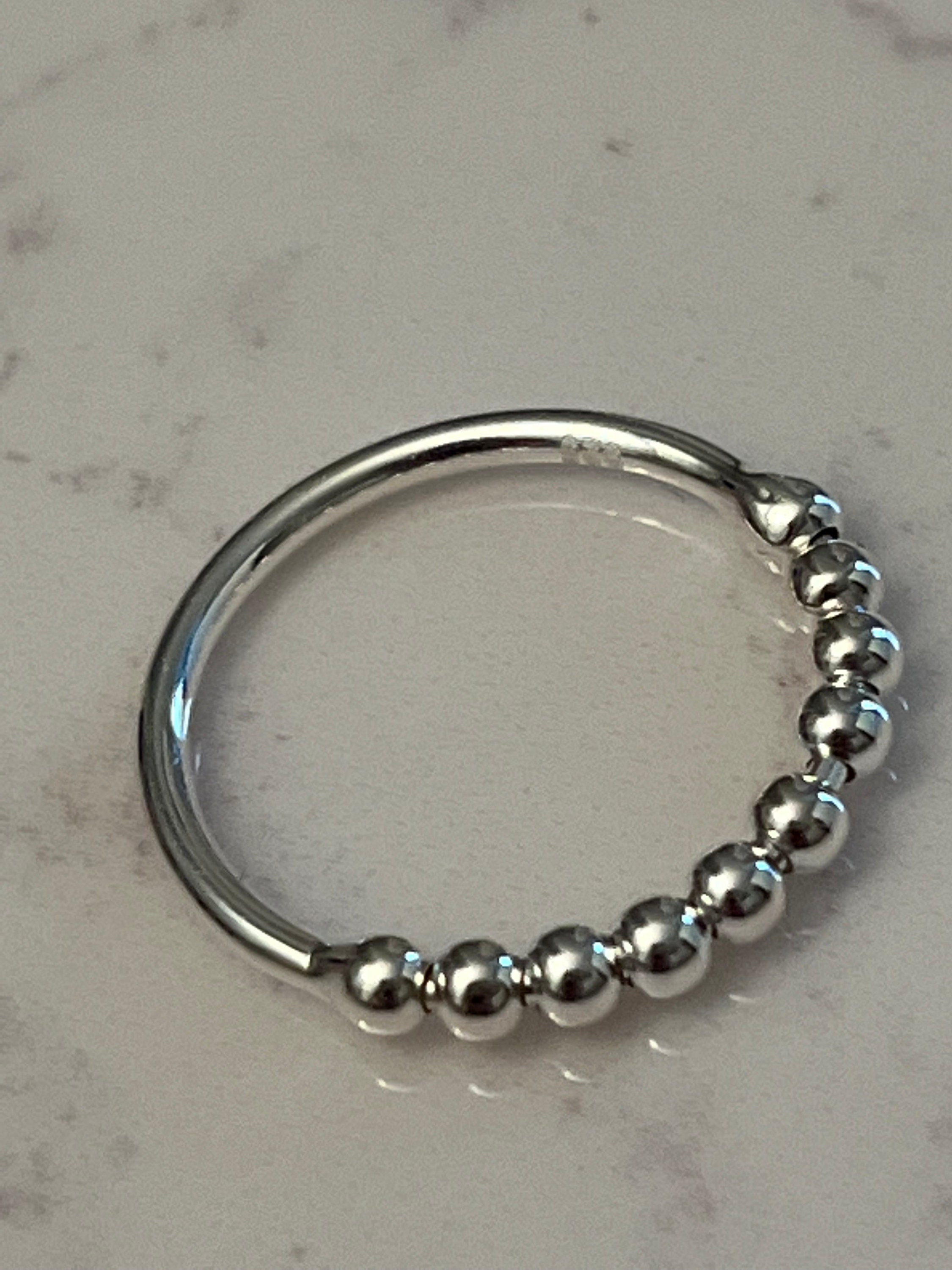 Solid 925 Sterling Silver Bead Ring With 2.5 Mm Ball Beads - Etsy