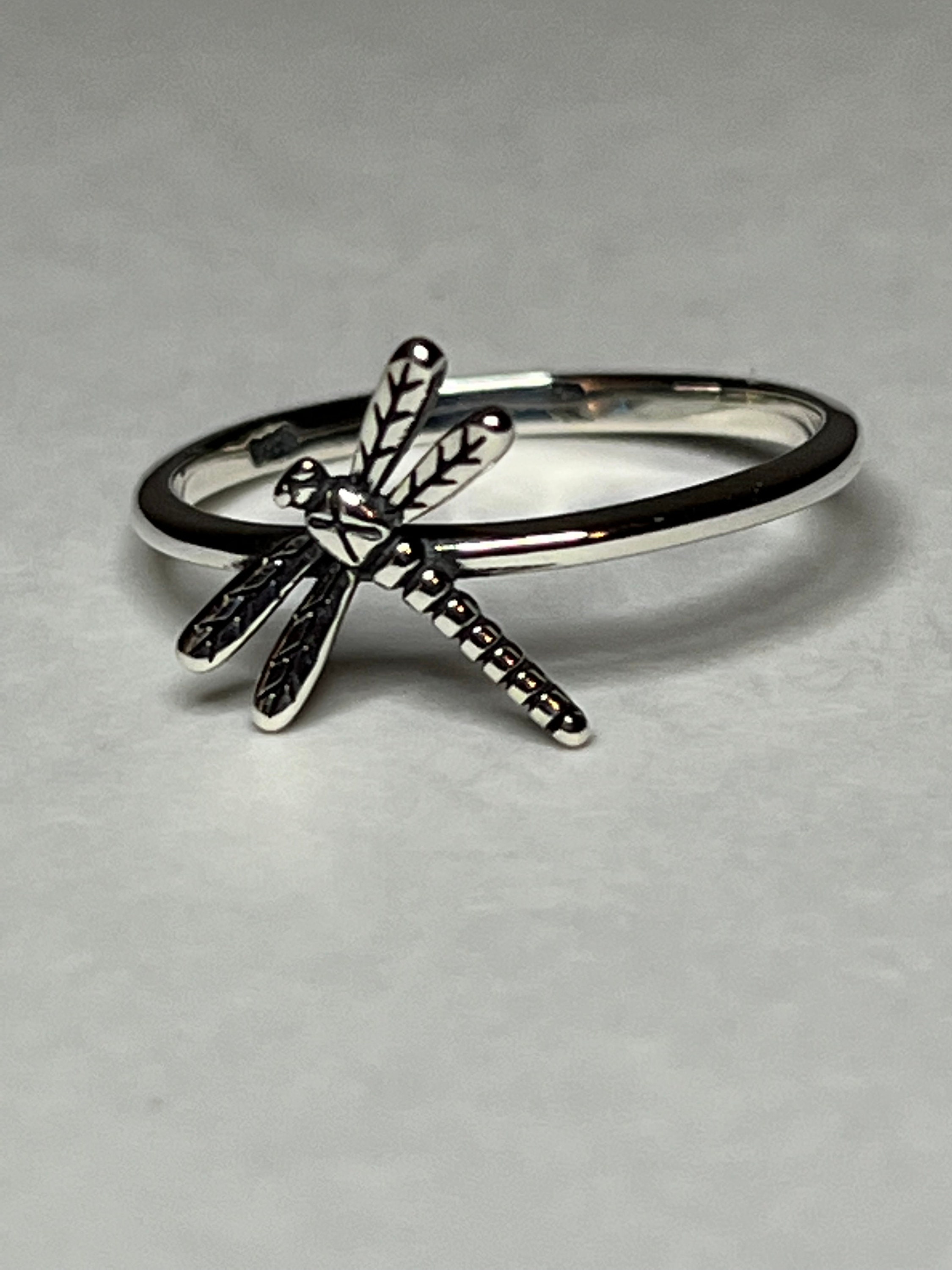 Sterling Silver Dragonfly Ring: Dainty Boho Bug Ring - Etsy
