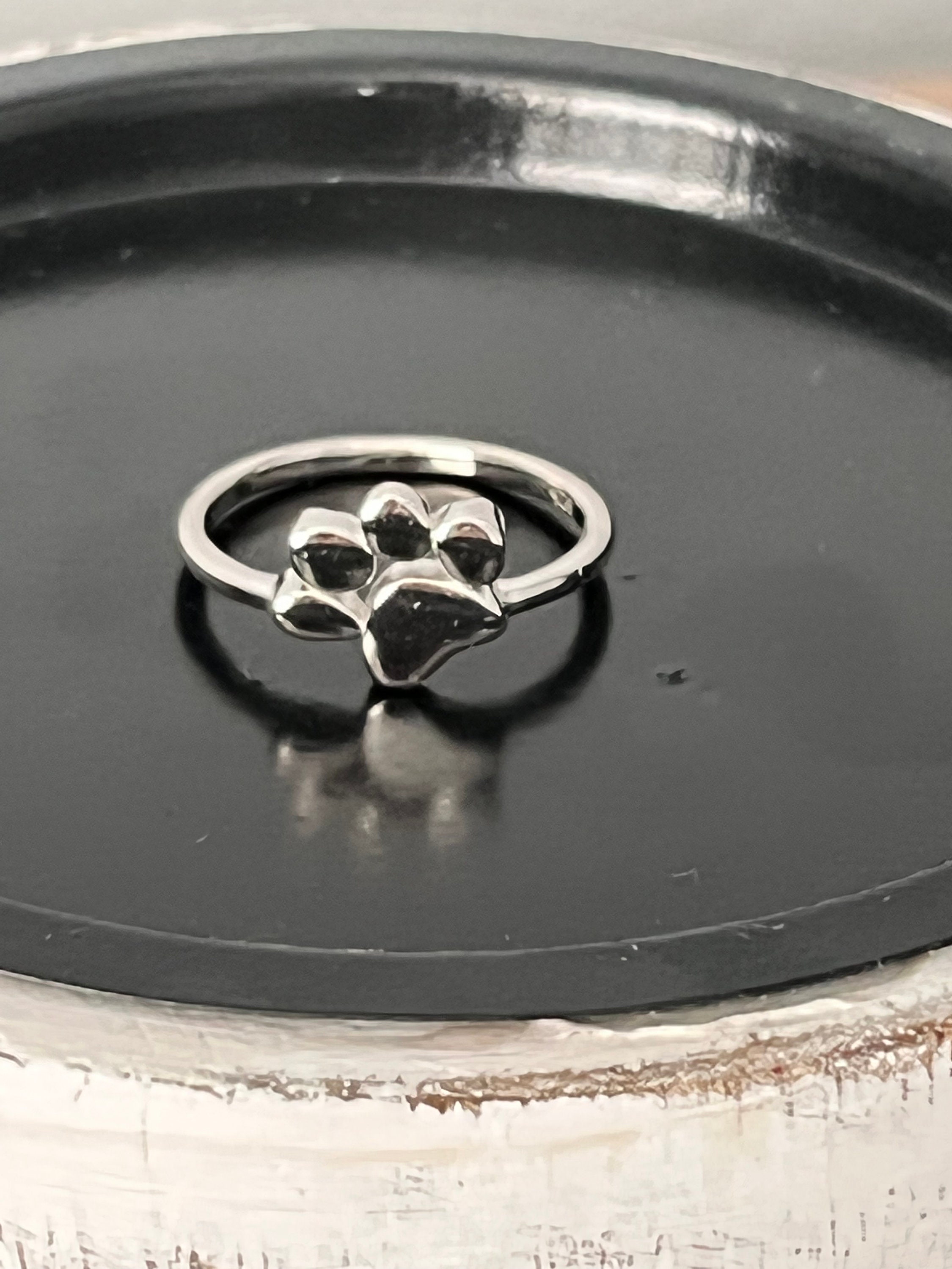 Dog Paw 925 Sterling Silver Ring, Dog Lover Ring, for Her - Etsy