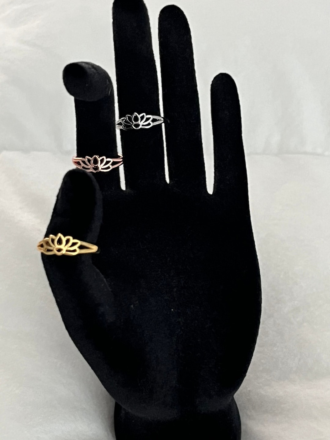 Elegant Style Stainless Steel Foot Ring, Hollow Lotus Adjustable Open ...