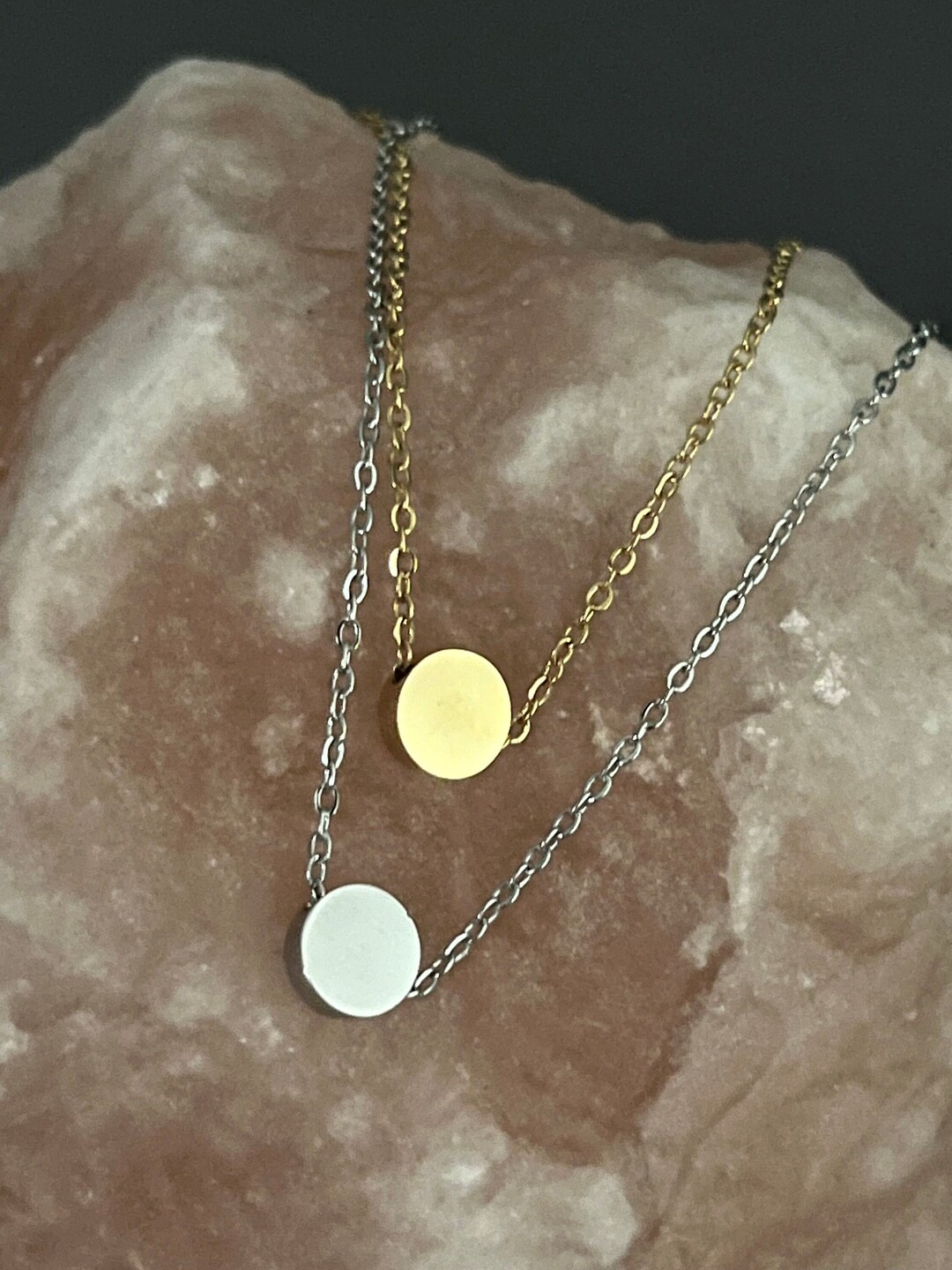 Circle Pendant Necklace, Stainless Steel Circle Pendant Necklace ...