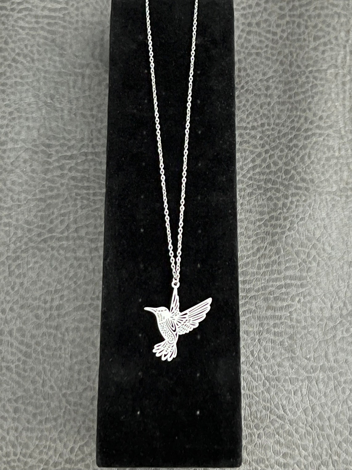 Elegant Stainless Steel Hummingbird Pendant Necklace: Minimalist ...
