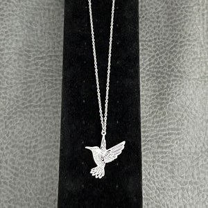Elegant Stainless Steel Hummingbird Pendant Necklace: Minimalist ...