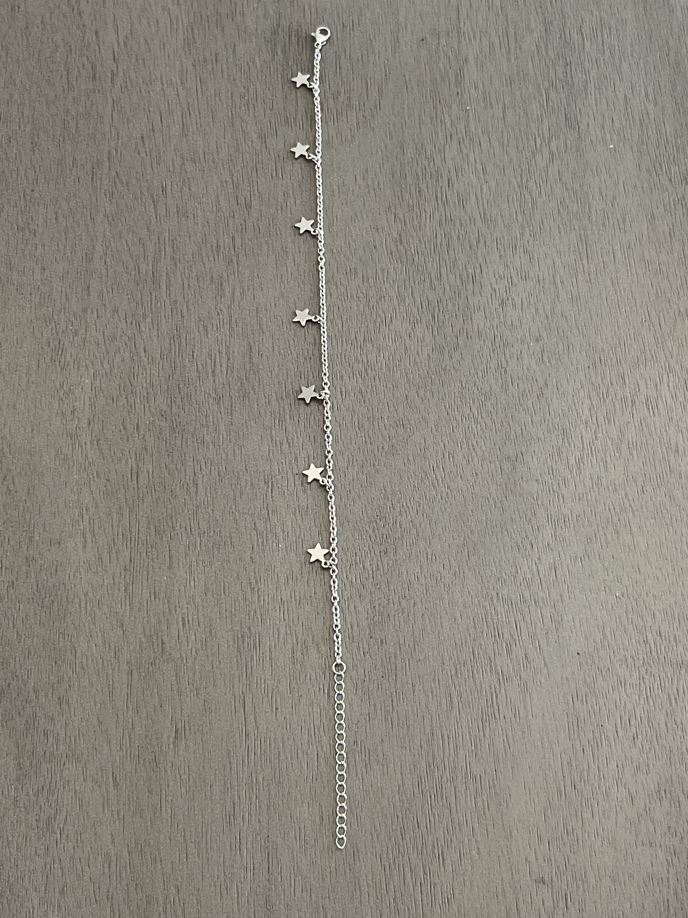 Stainless Steel Anklet With Dangling Stars, Adjustable Dangling Stars ...
