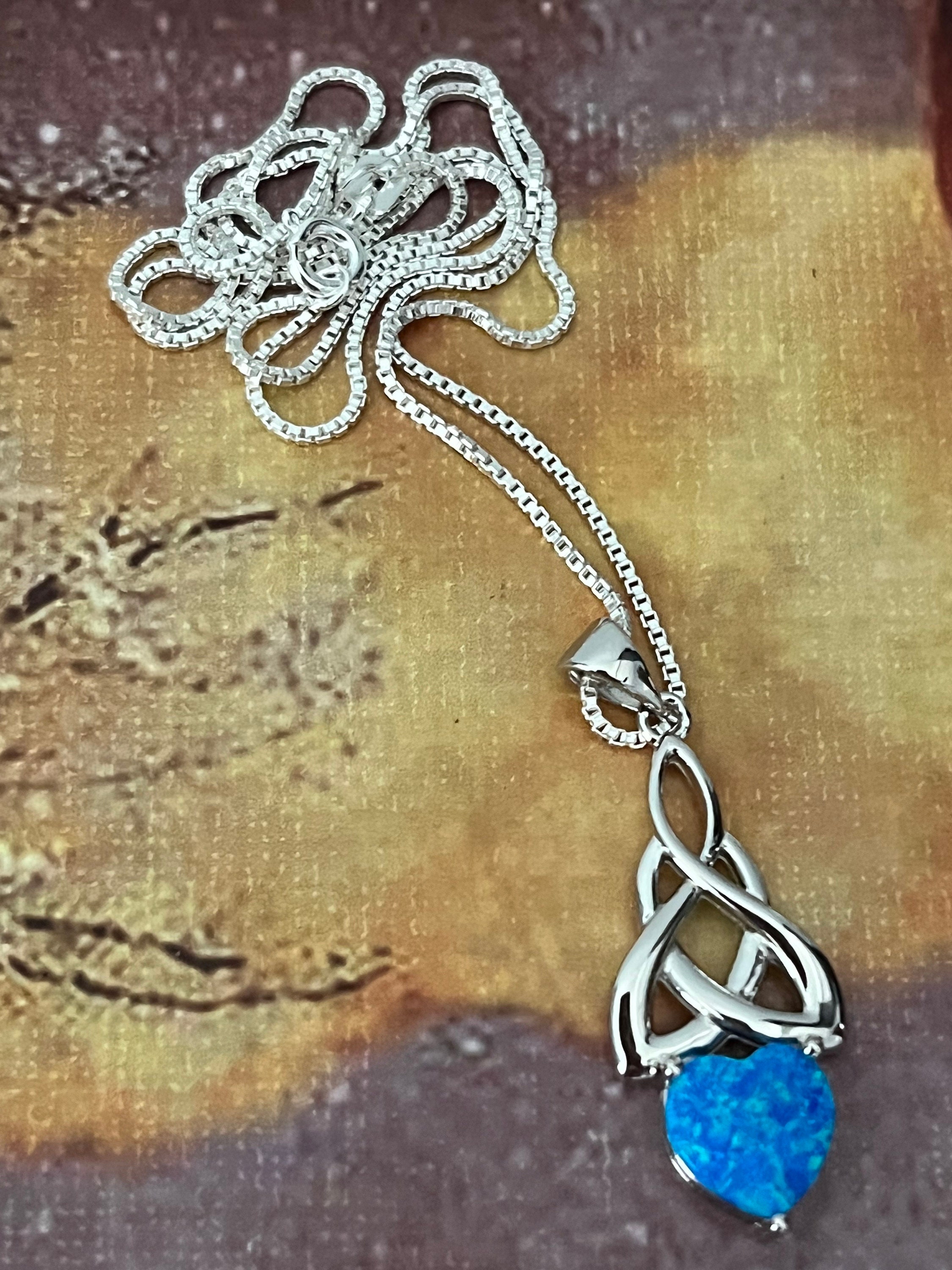 Sterling Silver 925 Celtic Heart Pendant Necklace Celtic - Etsy