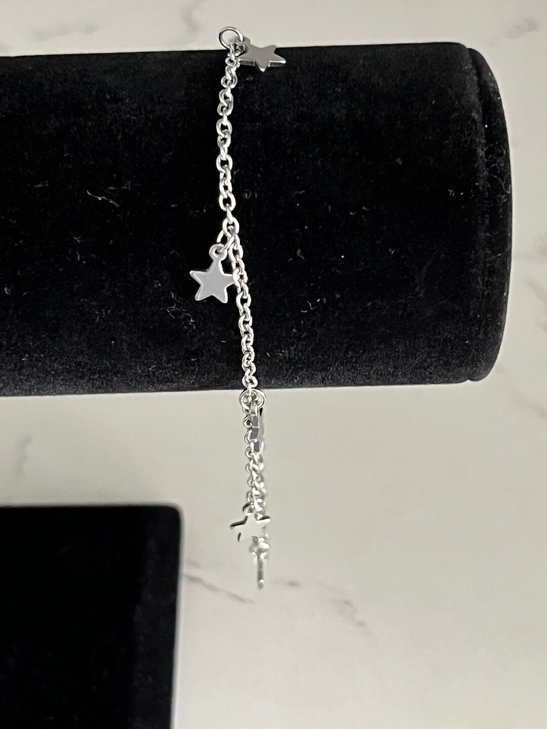 Stainless Steel Anklet With Dangling Stars, Adjustable Dangling Stars ...