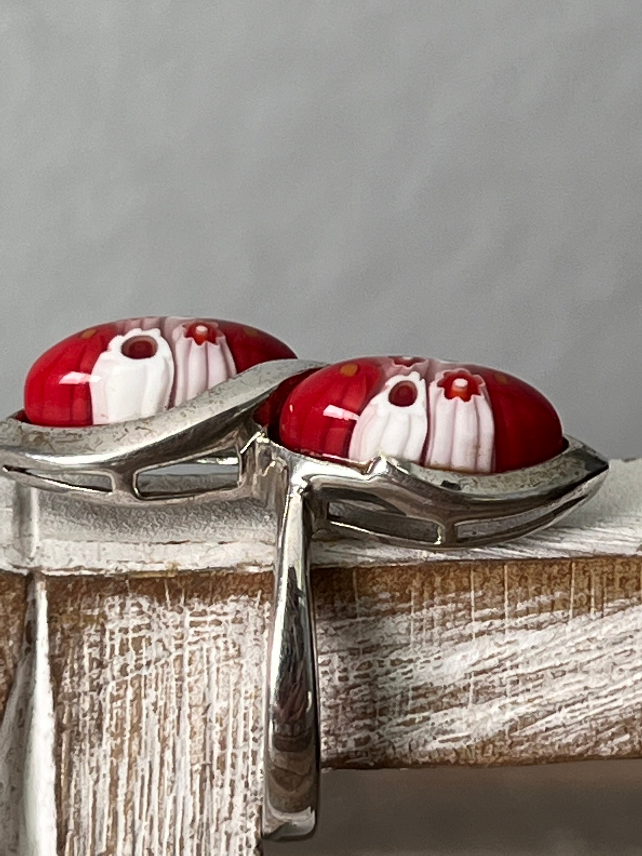 Red Murano Glass Ring Design Ring Murano Glass Ring From - Etsy