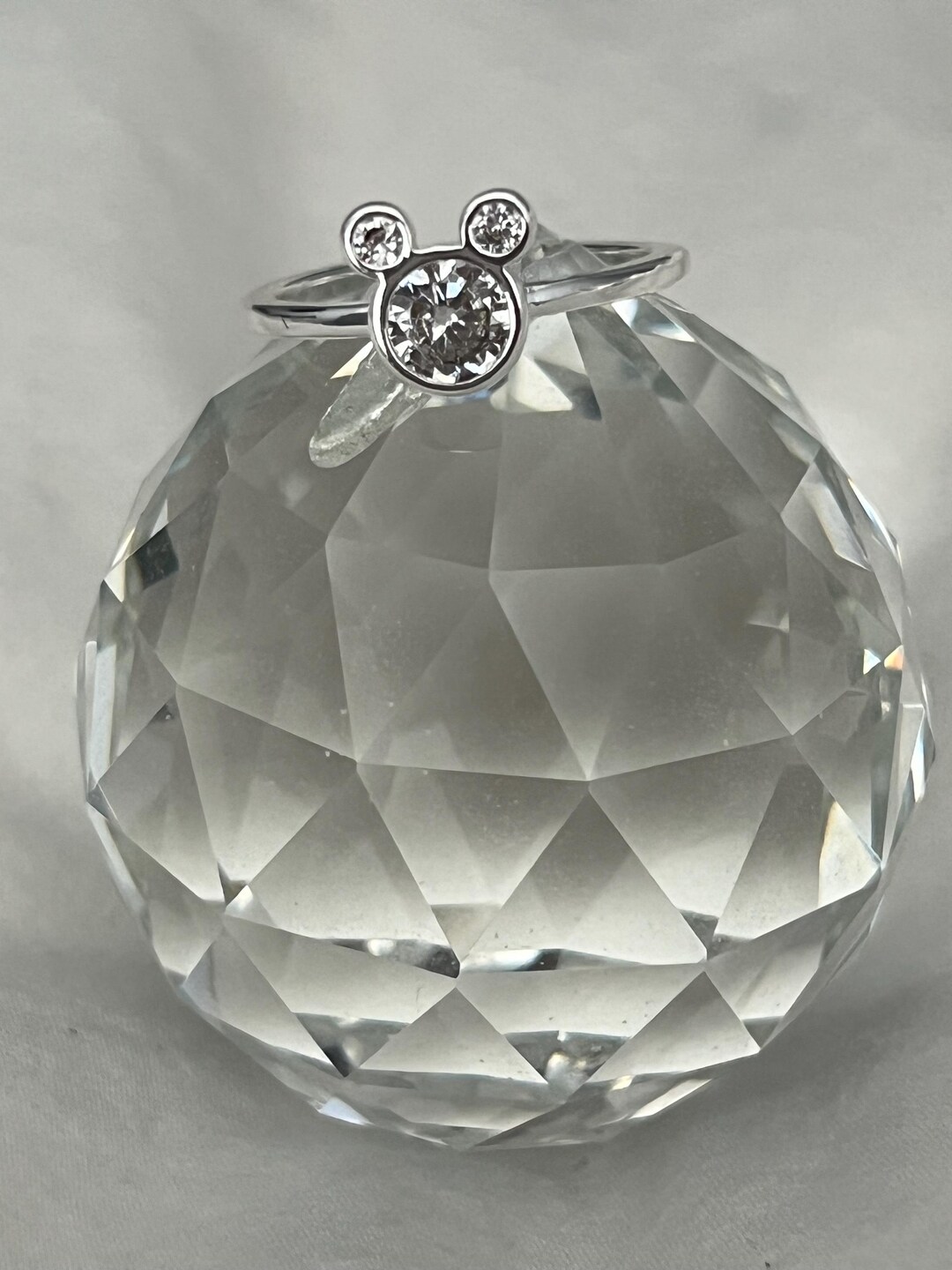 Disney Mickey Mouse Open Ring With Cubic Zirconia, Cartoon Summer Cute ...
