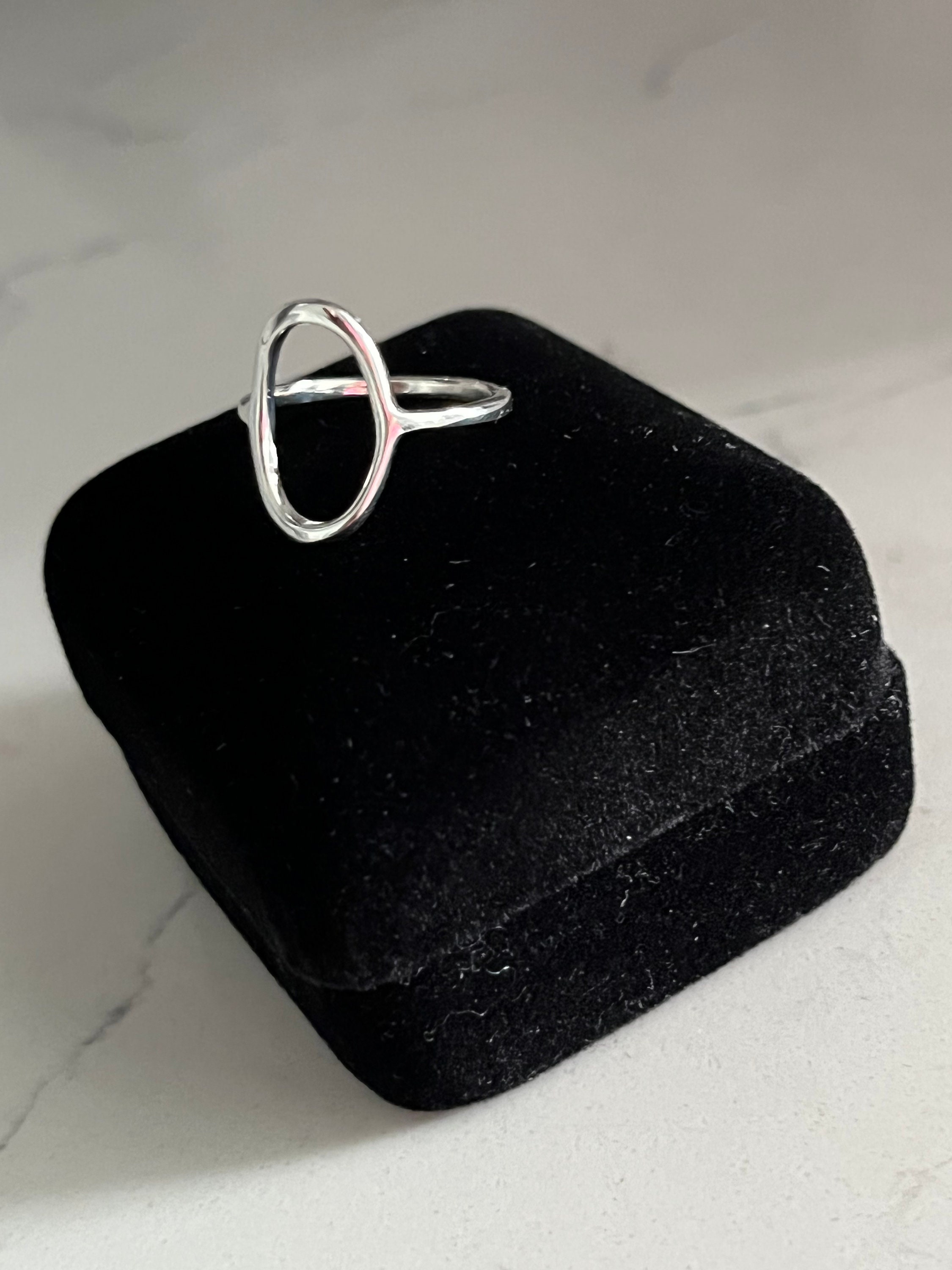 High Polish Sterling Silver Oval Ring - Statement Jewelry - Etsy
