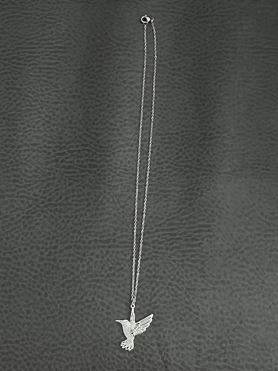 Elegant Stainless Steel Hummingbird Pendant Necklace, Small Hummingbird ...