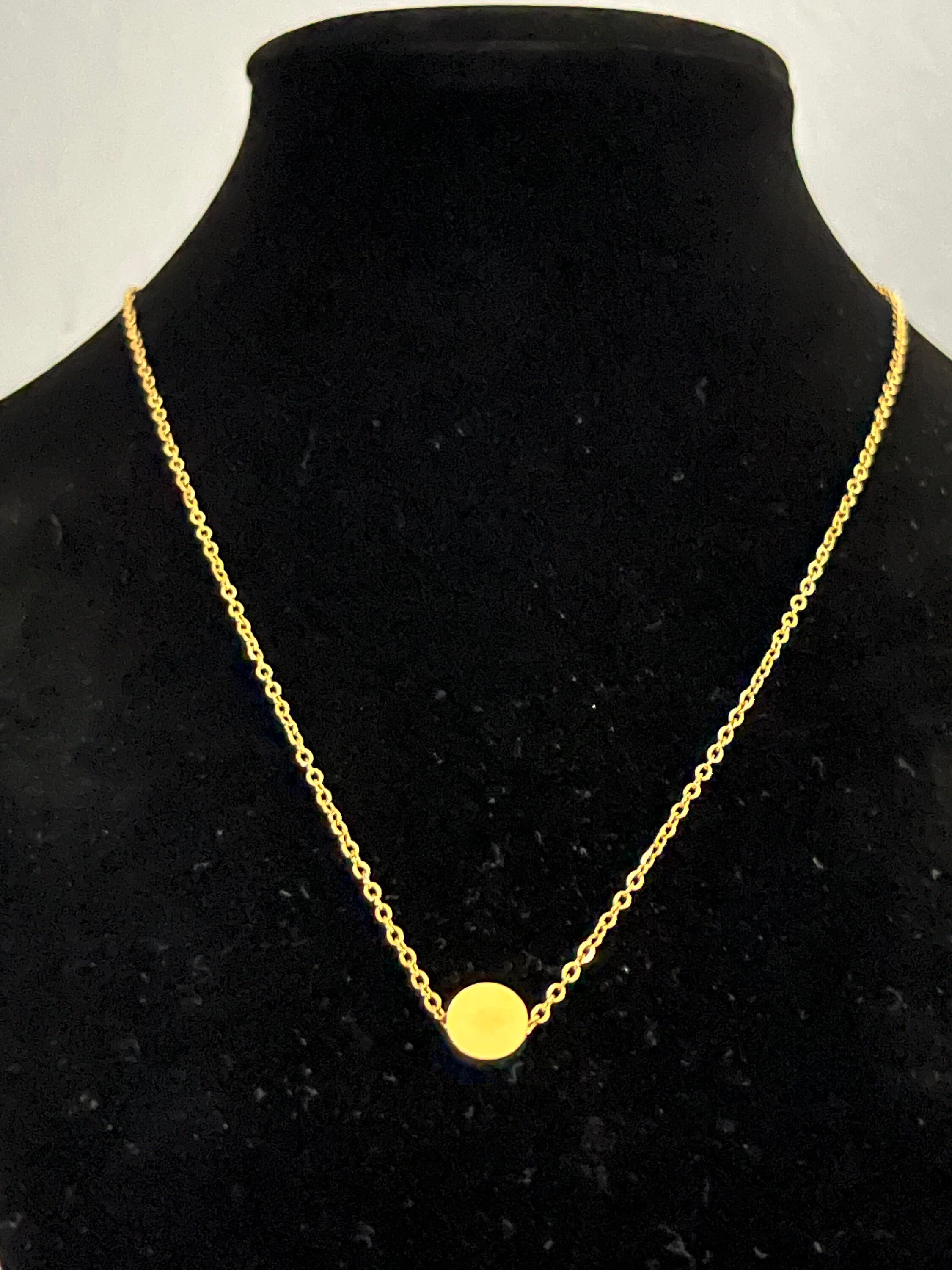 Circle Pendant Necklace, Stainless Steel Circle Pendant Necklace ...