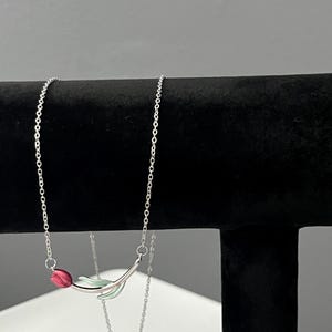 Sterling Silver Tulip Necklace: Hypoallergenic Floral Pendant - Etsy