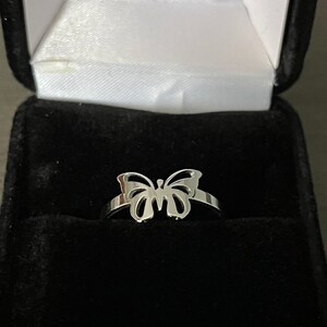 Butterfly Ring, Cutout Stainless Steel Adjustable Open Ring, Men ...