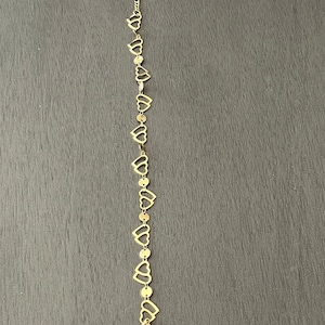 Stainless Steel Gold Love Heart Chain Ankle Bracelet, Exquisite Jewelry ...