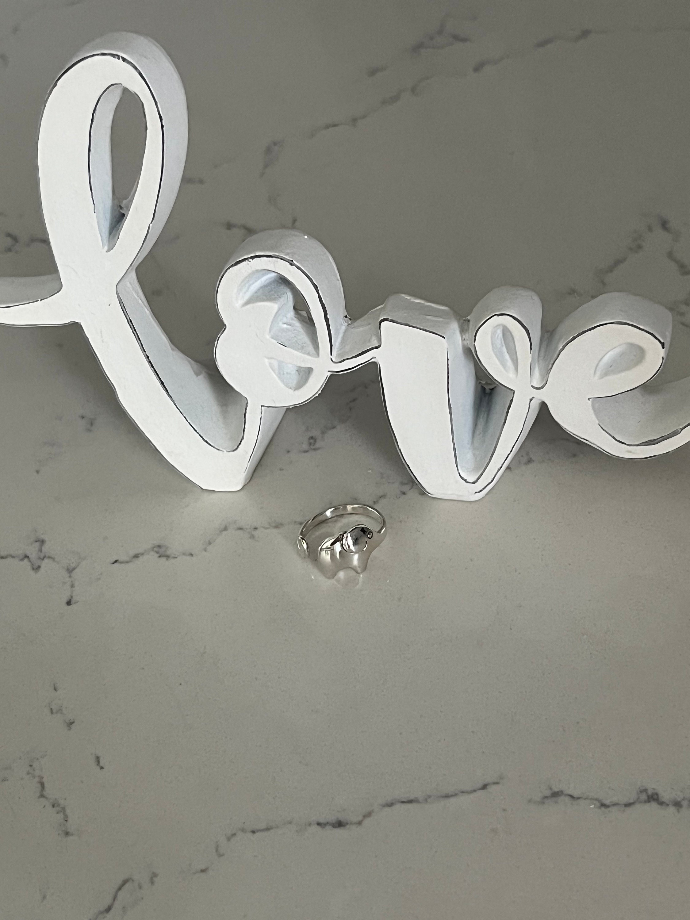 Sterling Silver Elephant With Long Trunk Ring, Animal Lover Jewelry ...