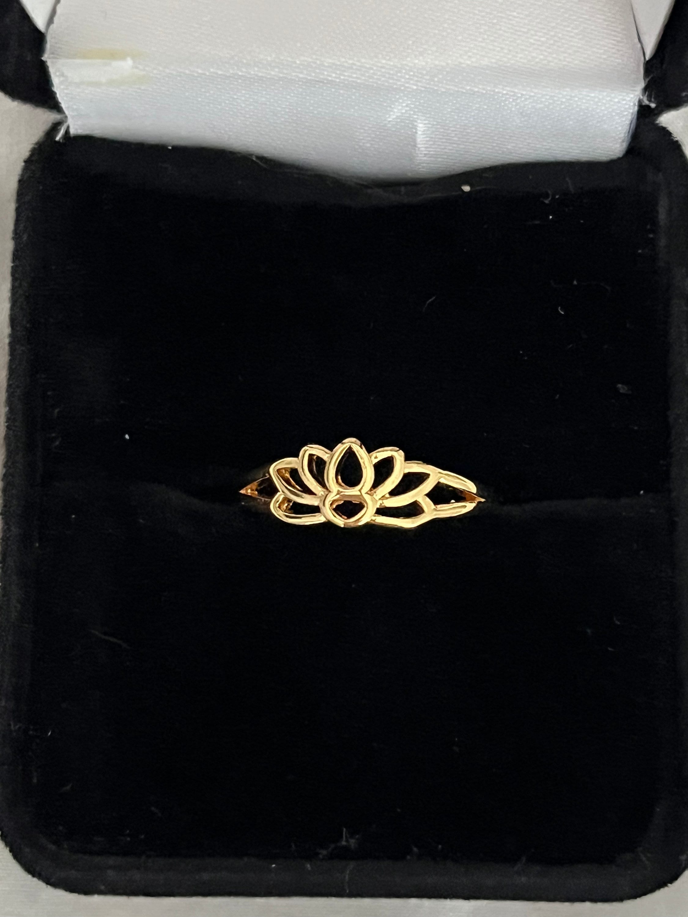 Elegant Style Stainless Steel Foot Ring, Hollow Lotus Adjustable Open ...