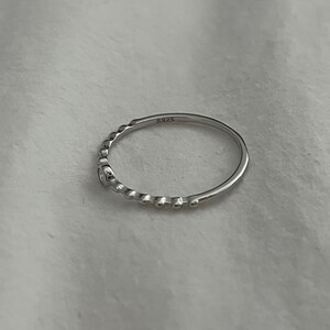 Sterling Silver Rivet Circle Ring: Dainty Zircon Jewelry, Size 8 - Etsy