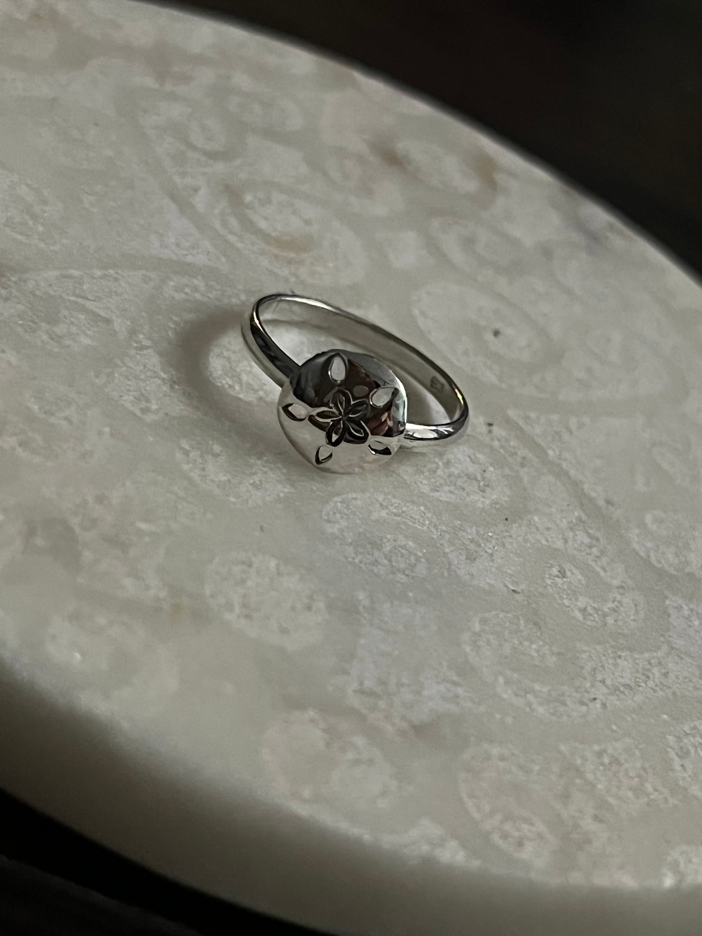 Sterling Silver Sand Dollar Ring, Nautical Jewelry, Beach & Ocean ...