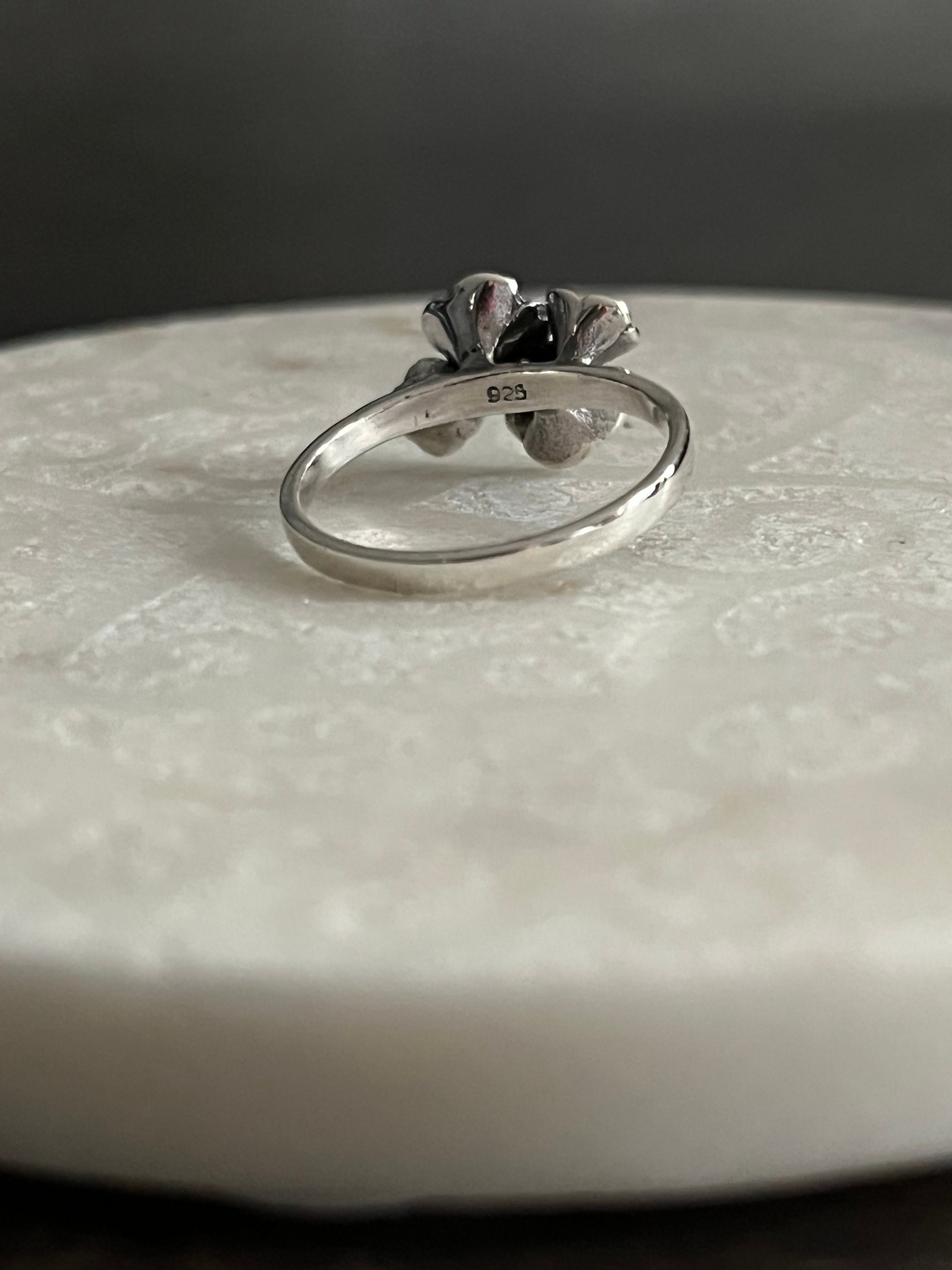 Sterling Silver Flower Bouquet Ring, Silver Floral Ring, Gift for Her ...