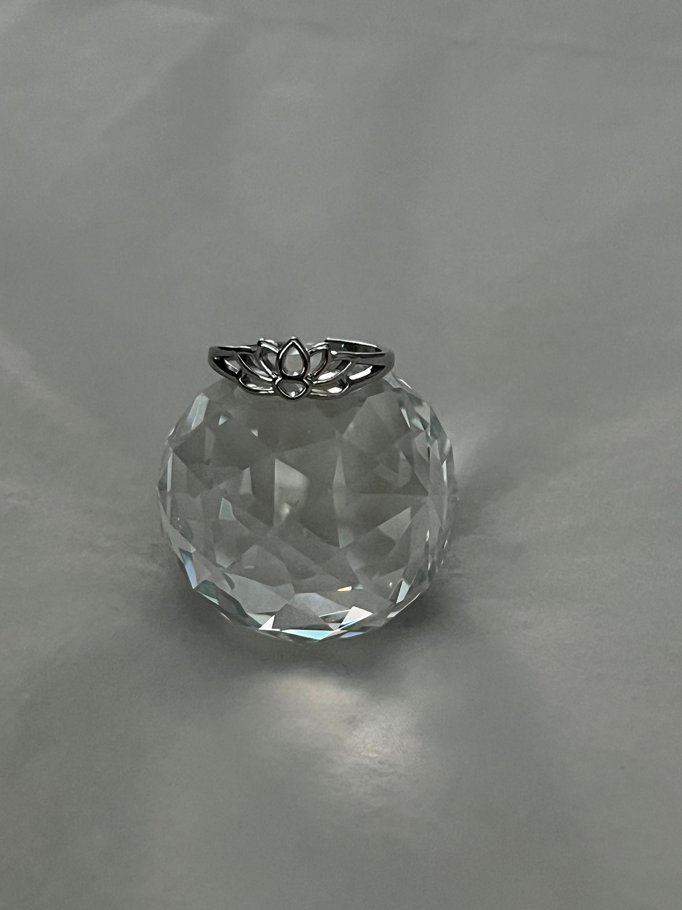 Elegant Style Stainless Steel Foot Ring, Hollow Lotus Adjustable Open ...