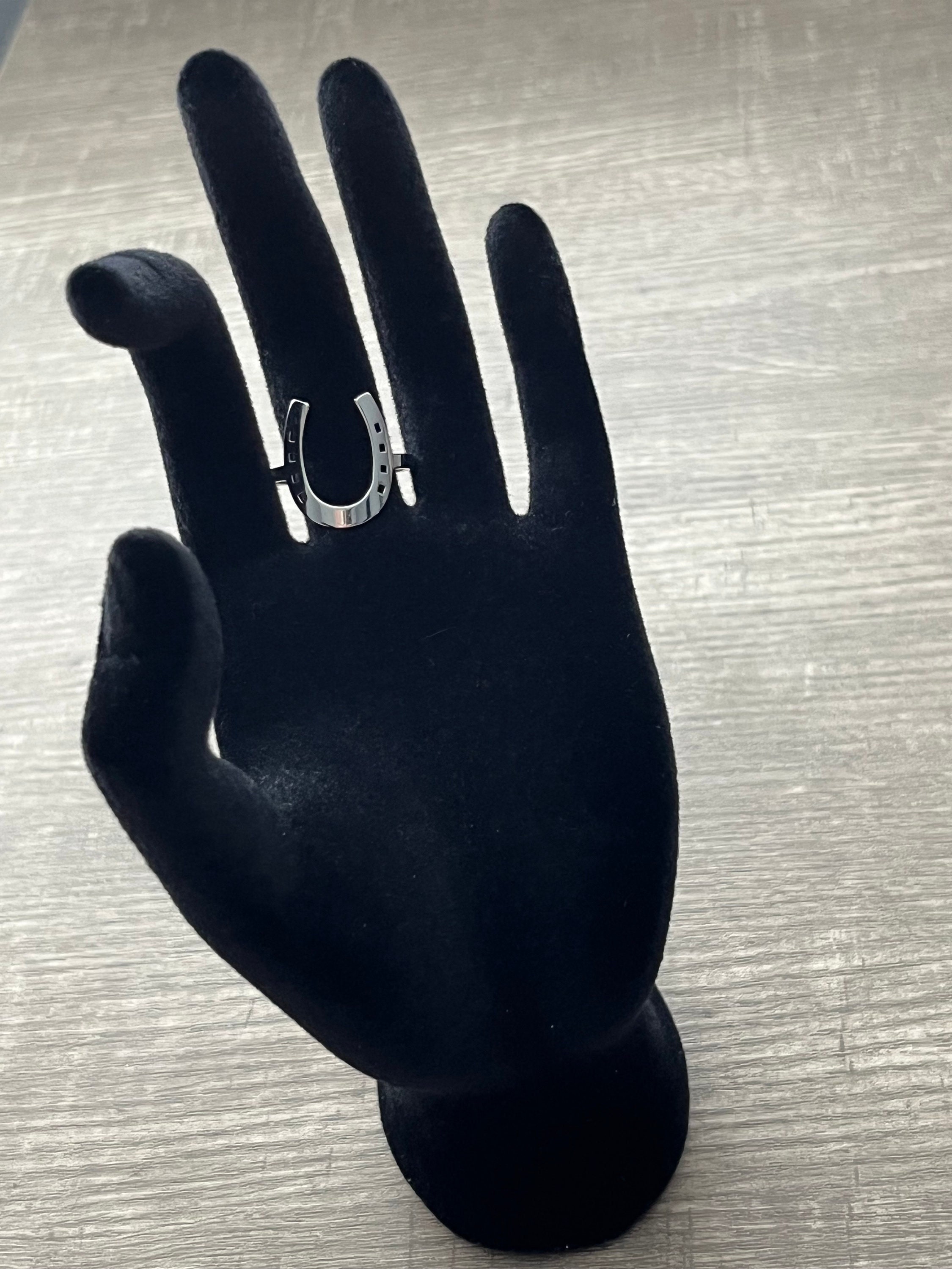 Stainless-steel U-shaped Finger Ring, Horseshoe Lucky Jewelry, Birthday ...