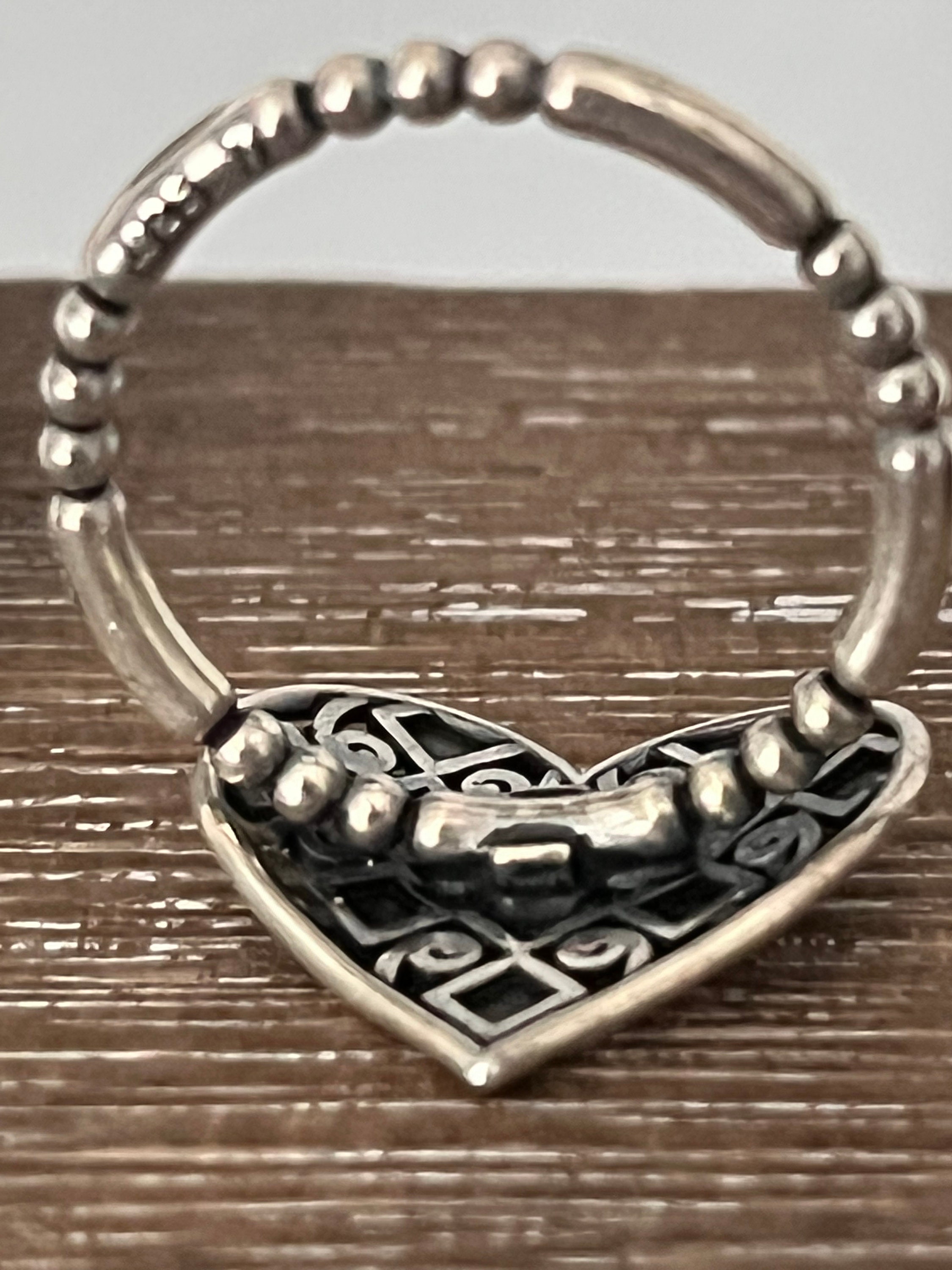 Marcasite Sterling Silver 925 Vintage Heart Ring - Etsy