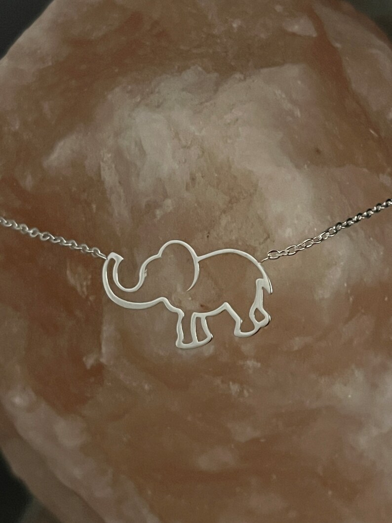 Lucky Hollow Out Elephant Clavicle Chain Elephant Jewelry, Stainless ...