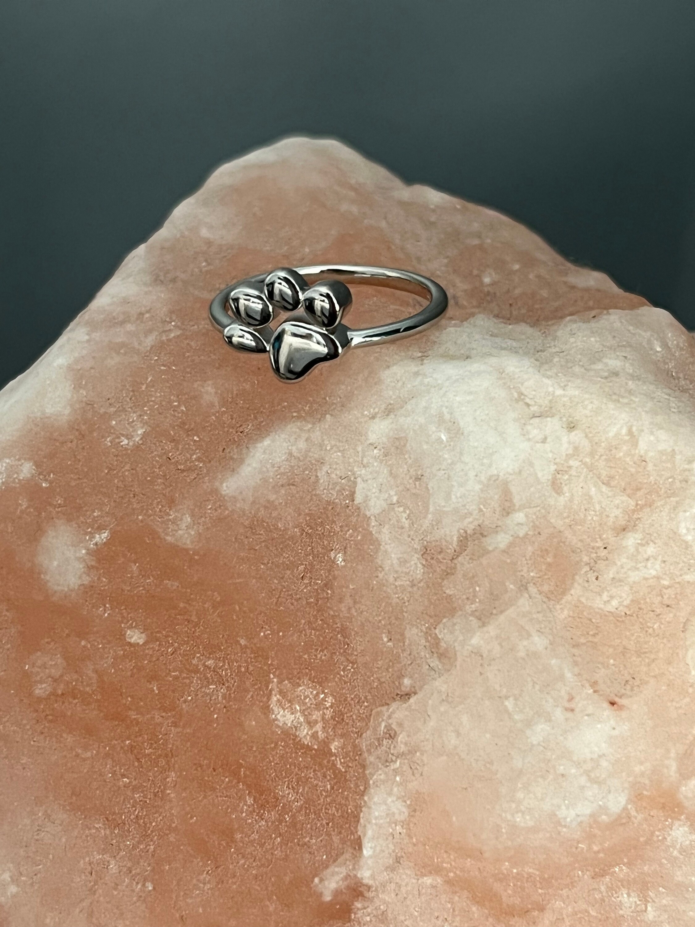 Dog Paw 925 Sterling Silver Ring, Dog Lover Ring, for Her - Etsy