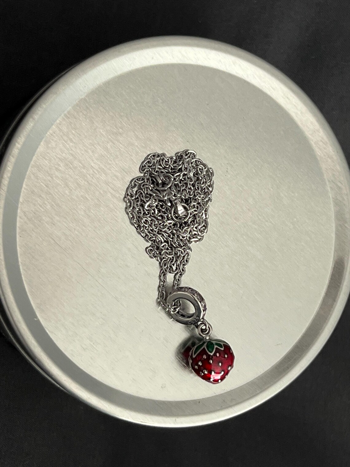 Sterling Silver Strawberry Charm Pendant: Cubic Zirconia, DIY Jewelry - Etsy