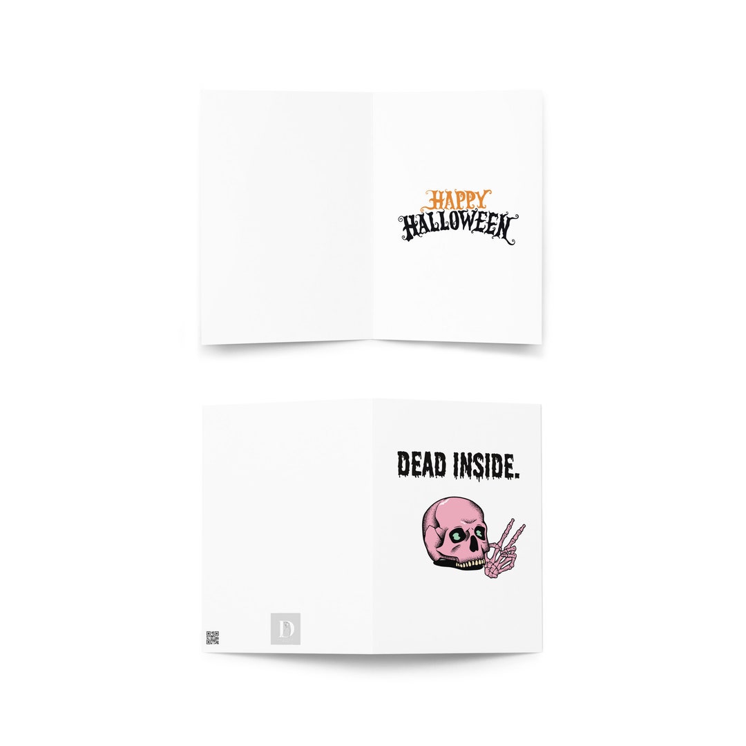 Funny Halloween Card, Dead Inside Card, Halloween Card, Funny Greeting ...