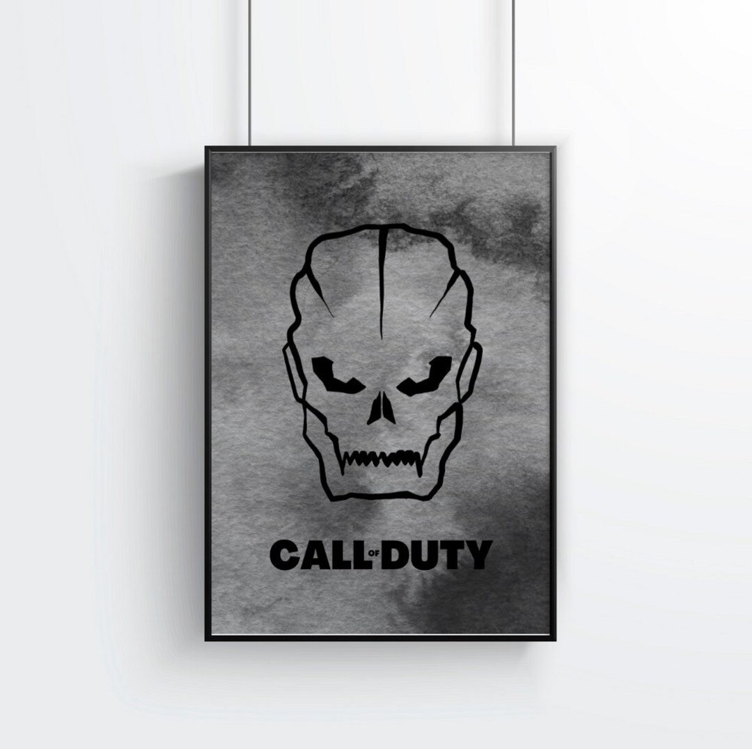 Call of Duty Skull Poster, COD Print, Call of Duty Print, Call of Duty ...