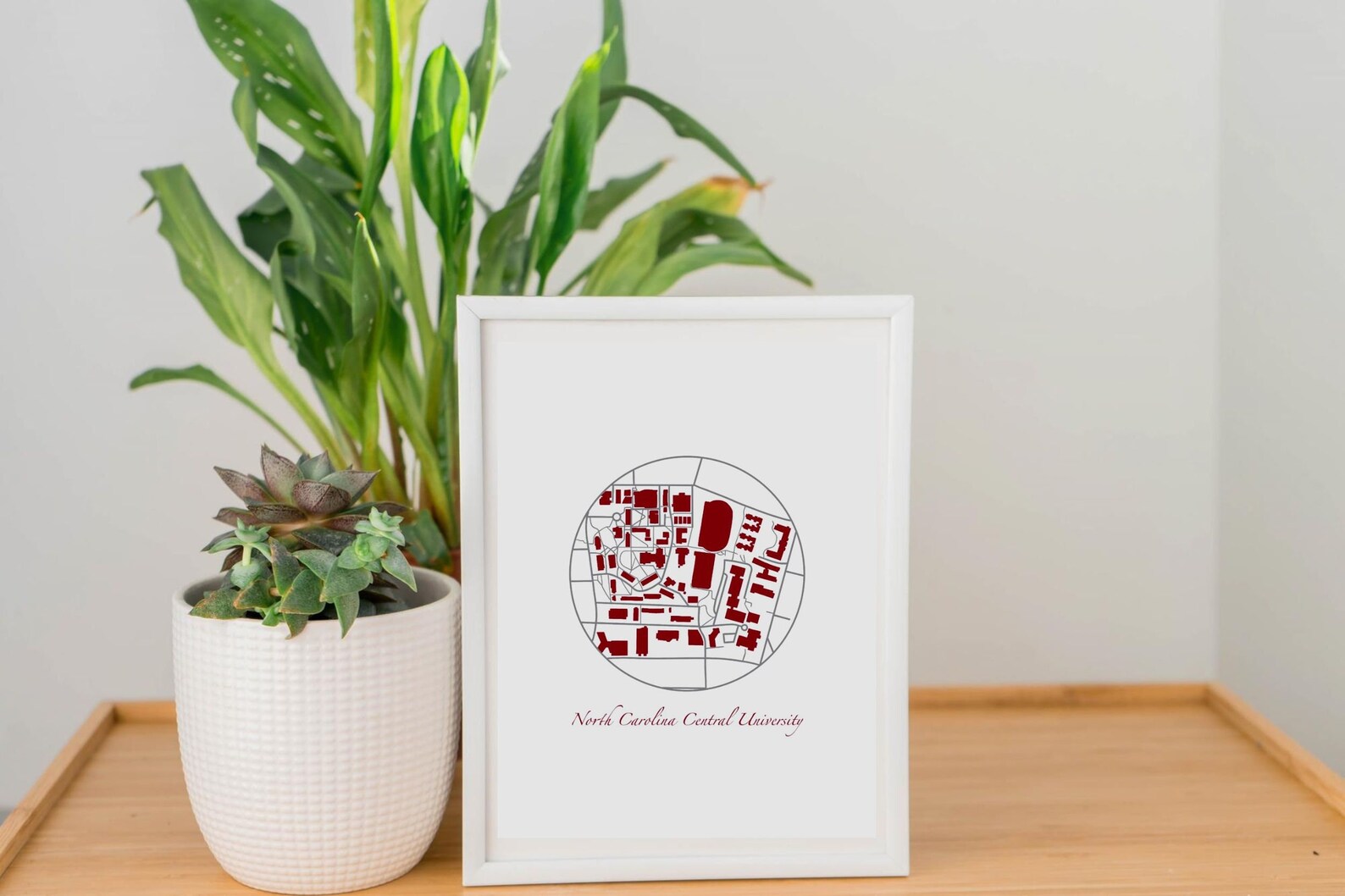 North Carolina Central University Campus Map Print Instant Digital ...