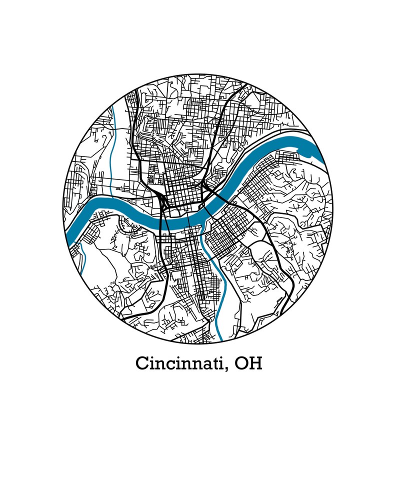 Cincinnati OH Map / Queen City Map / Cincinnati Map / Street Map ...