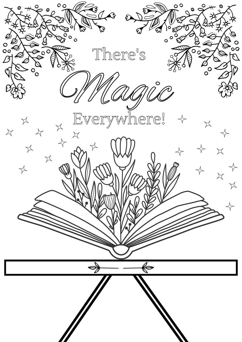 Magic Everywhere Digital Colouring Page - Etsy