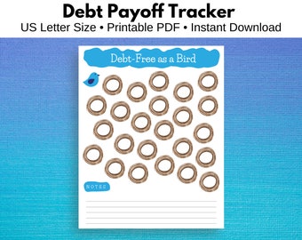 Debt Payoff Tracker Printable - Etsy