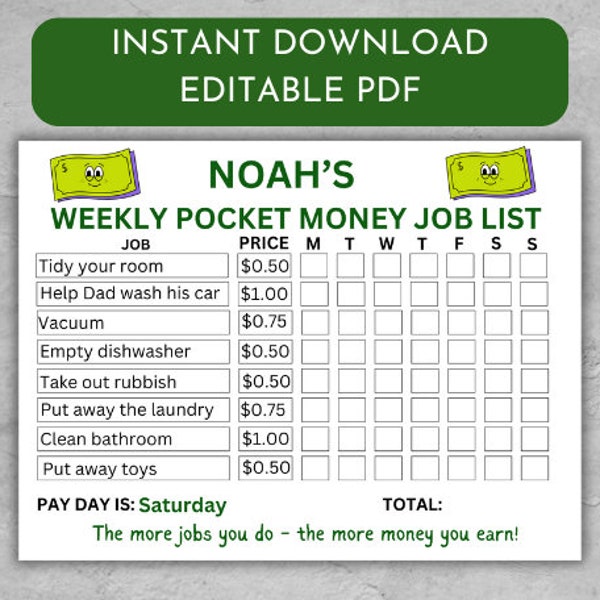 Reward Chart for Kids and Teenagers - Etsy