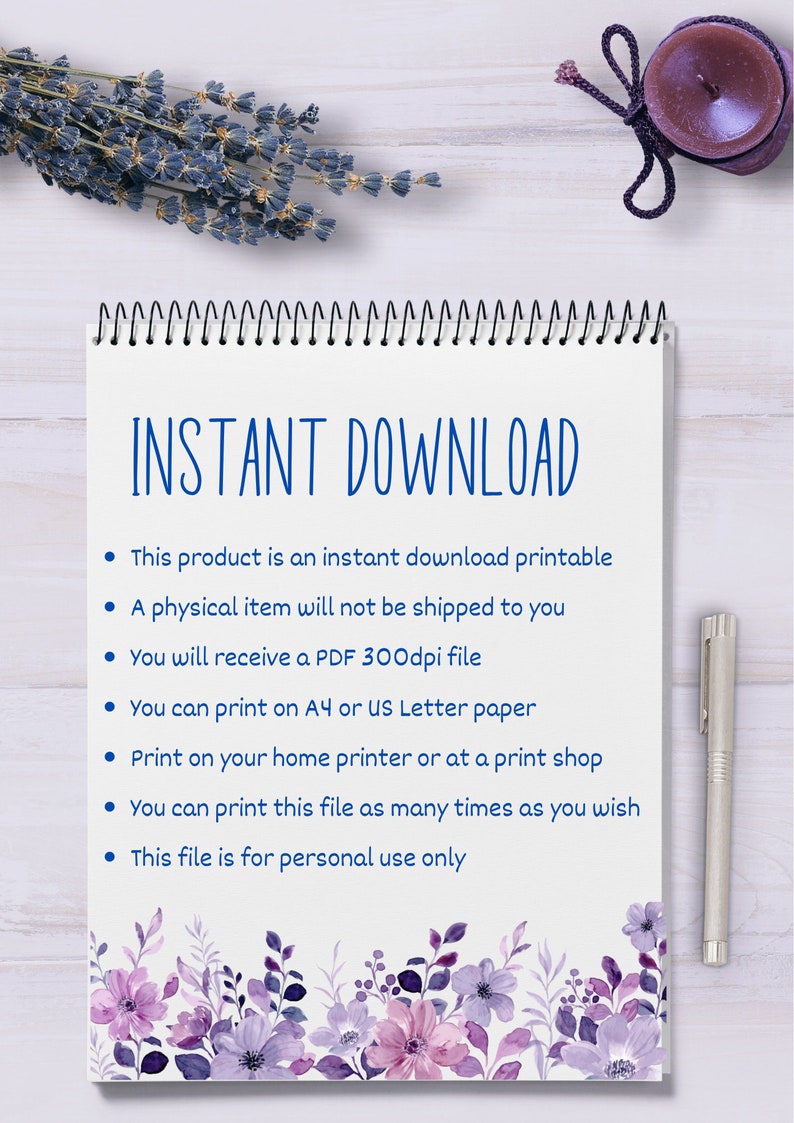 Nightly Gratitude Journal Worksheet Printable Grateful Tracker Daily ...