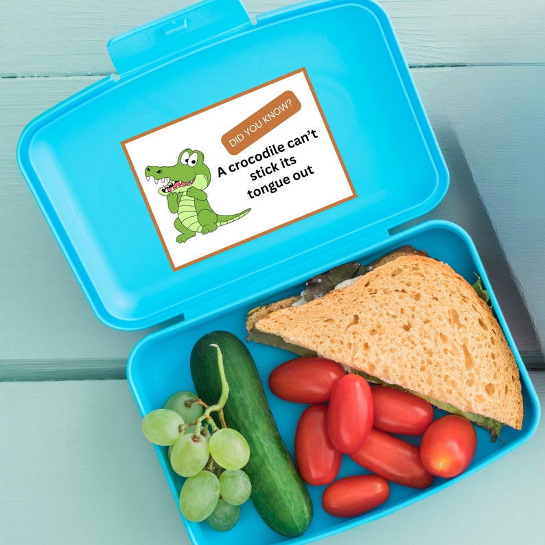 Printable Lunch Box Notes for Children, Fun Facts About Animals, Did ...