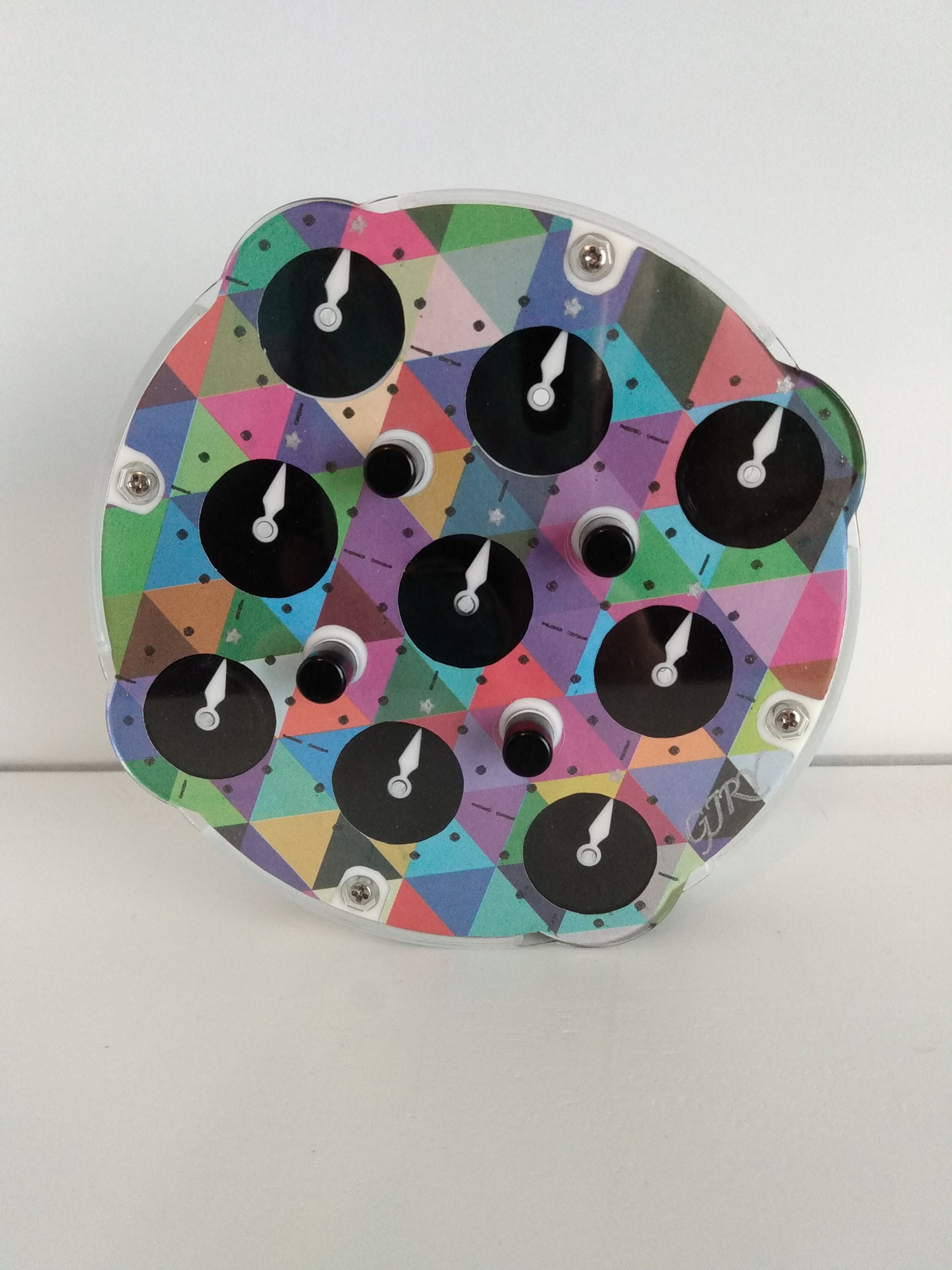 Rainbow Patterned GJRY Inserts Series 1 Rubik's Clock Cover Qiyi Clock ...