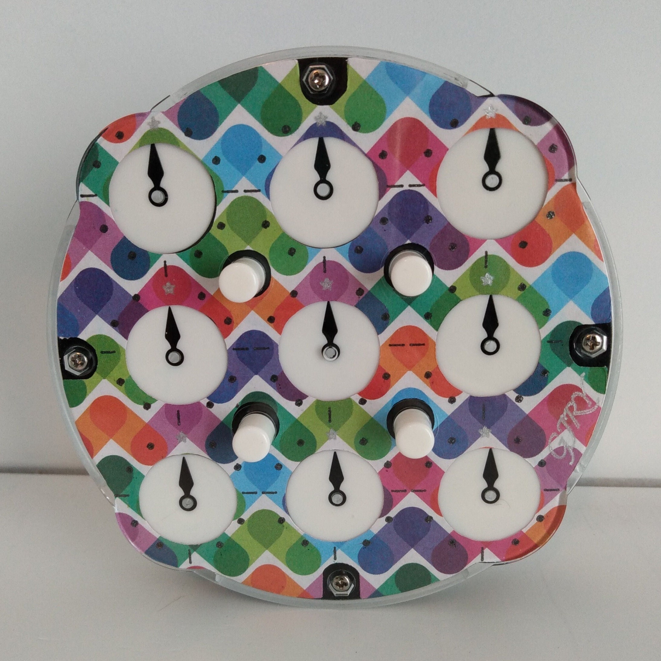 Buy Rainbow Patterned GJRY Inserts Series 2 | Rubik's Clock Cover ...