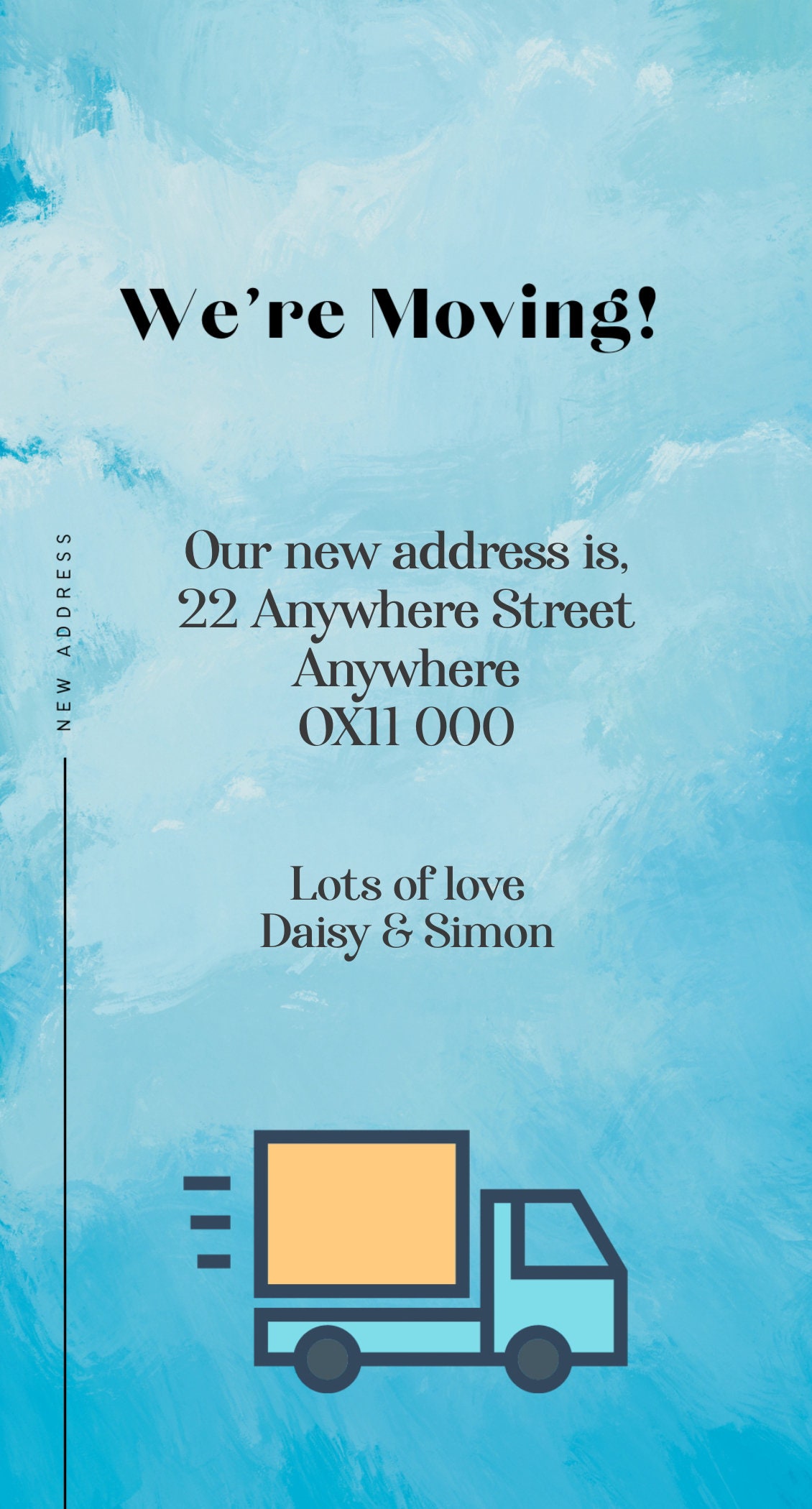 MOVING HOUSE / We're Moving Template / New Home Card / New Address ...