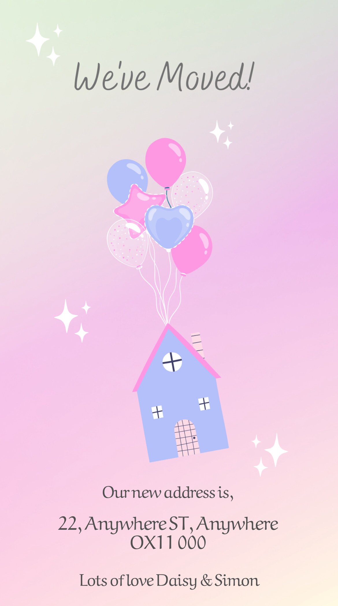 MOVING HOUSE Template / We've Moved Poster / Digital Download Moving ...