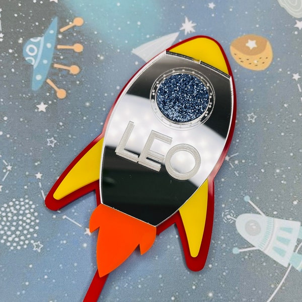 Rocket Cake Topper - Etsy Canada