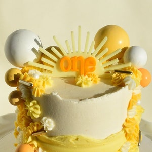 Sunny One Sunshine Cake Topper, Choose Your Age or Name, Size & Color ...