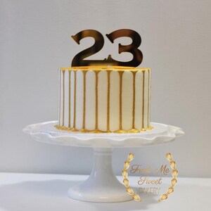 Acrylic Number Cake Topper: Birthday, Anniversary - 30+ Colors - Etsy