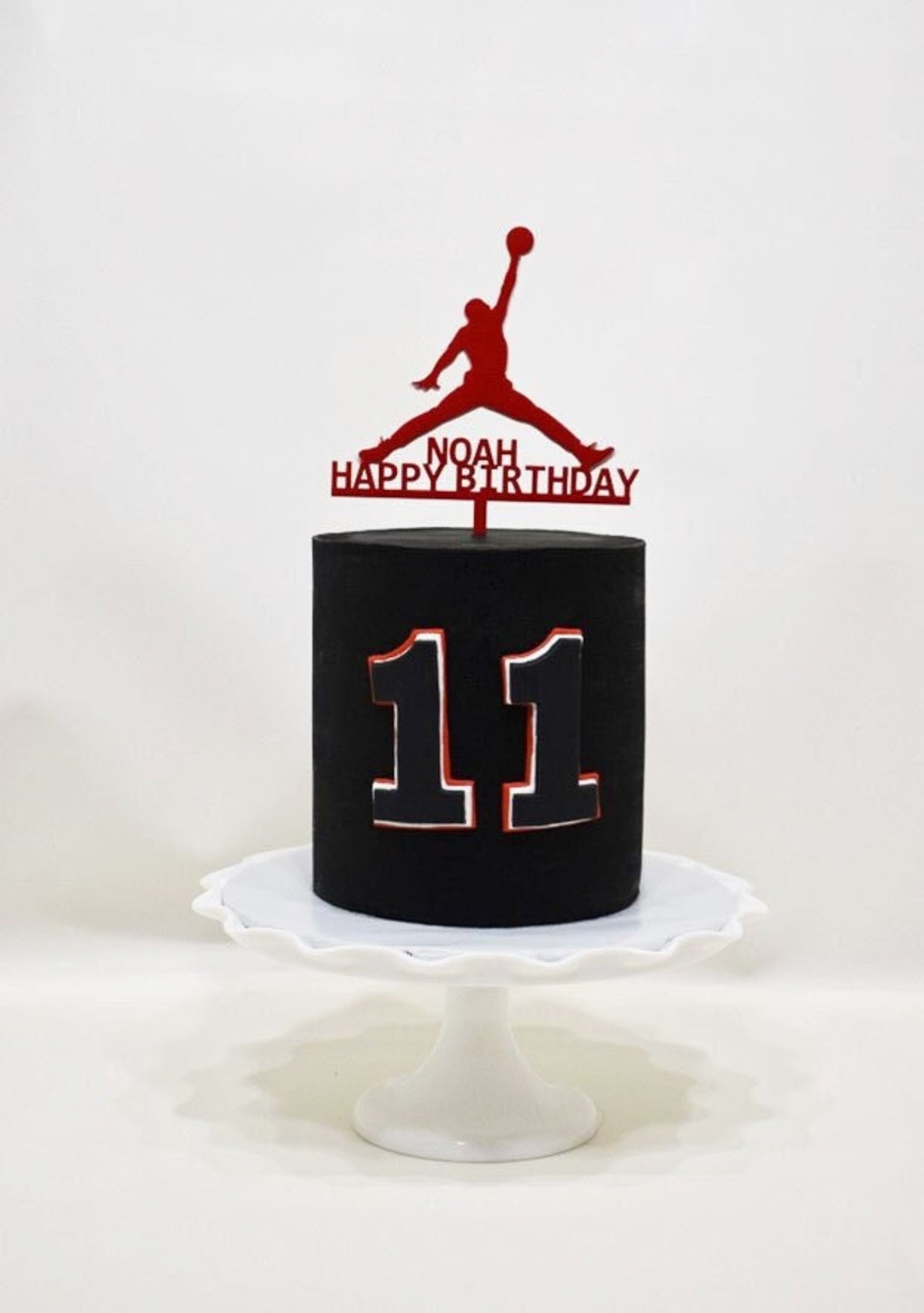 Jordan Cake Topper, Customized With Name, Choose Your Color, Choose ...