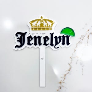 Beer Inspired Cake Topper, Beer Theme Cake Topper, Acrylic, Personalize ...
