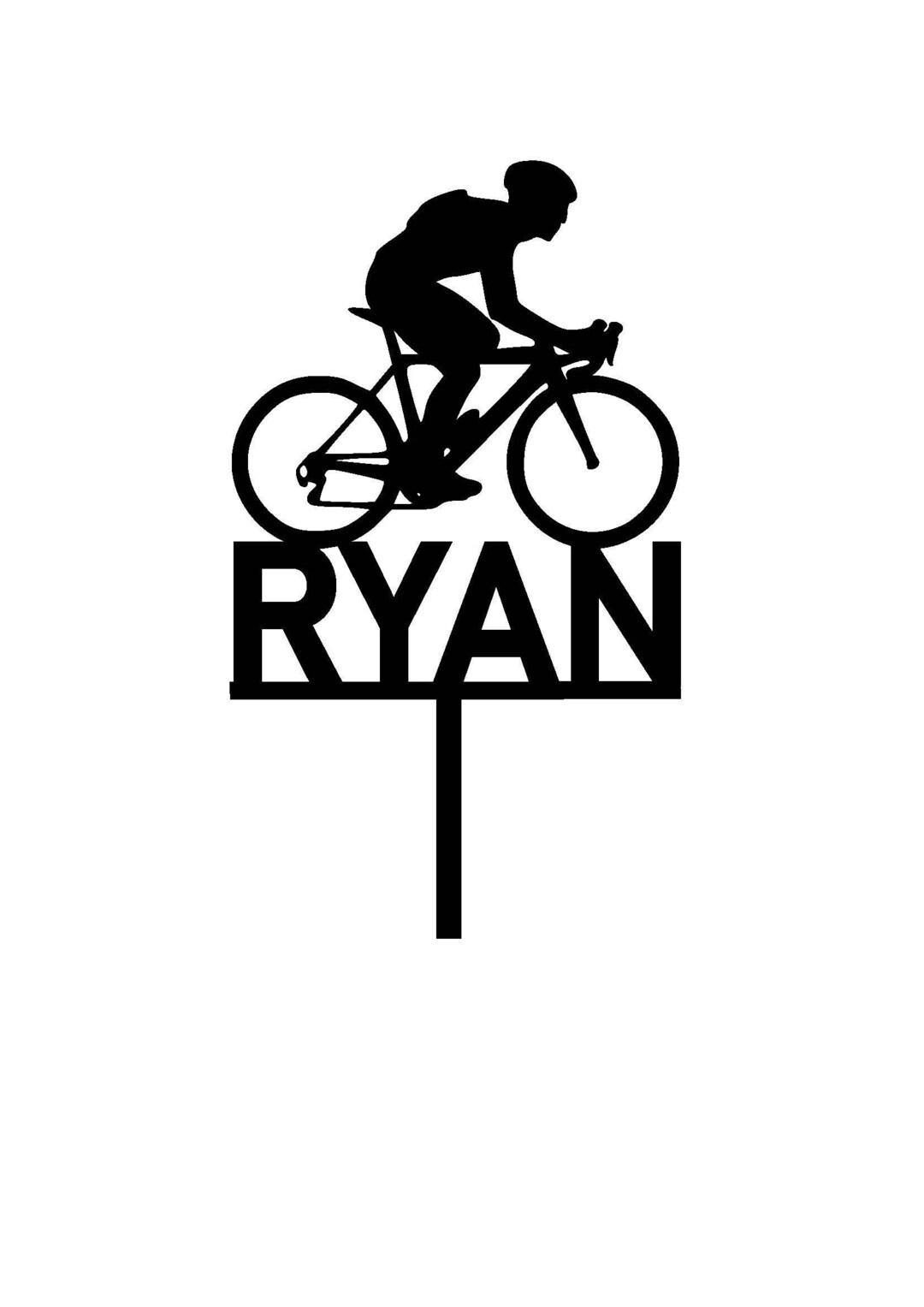 Cyclist Custom Cake Topper, Male or Female Options, Acrylic ...
