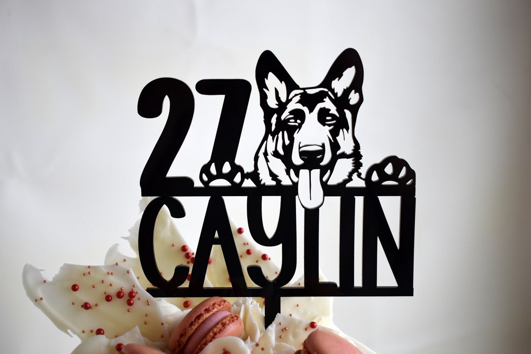 Dog Lover Cake Topper, Custom, Puppy Cake Topper, Personalized , Choose ...